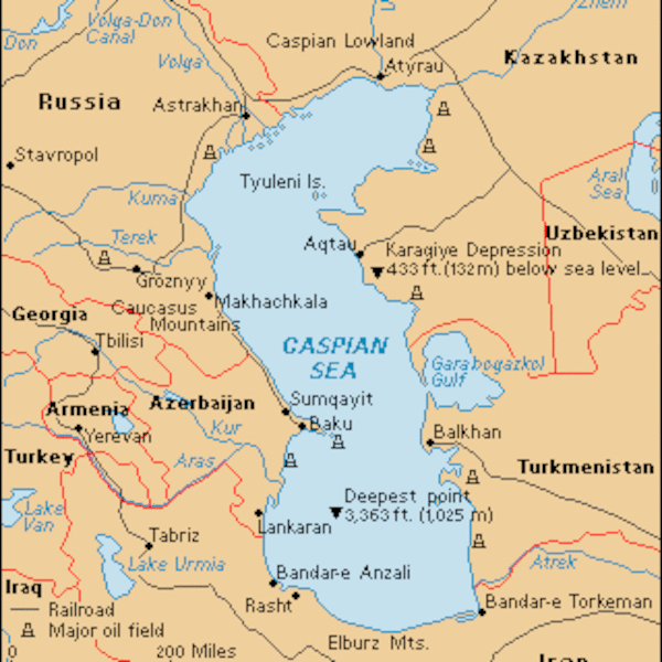 Caspian Depression Map